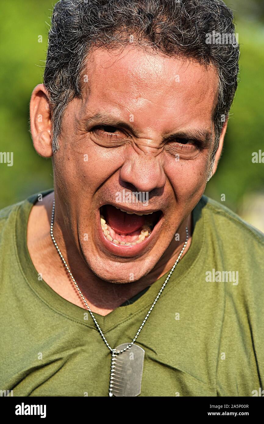 Mad Good Looking Male Soldier Stock Photo - Alamy