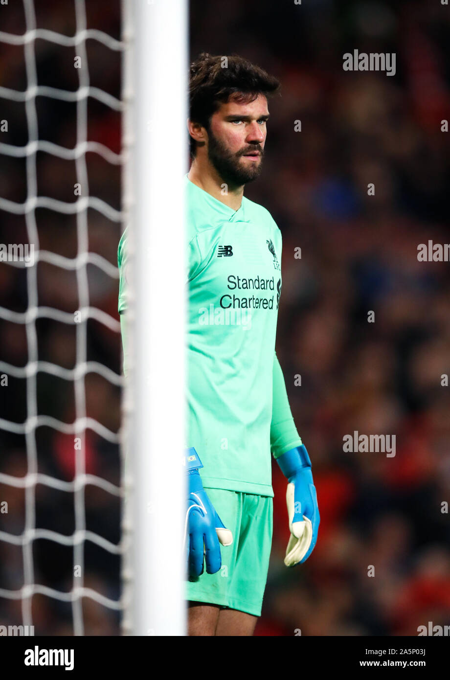 Liverpool goalkeeper Alisson during the Premier League match at Old ...