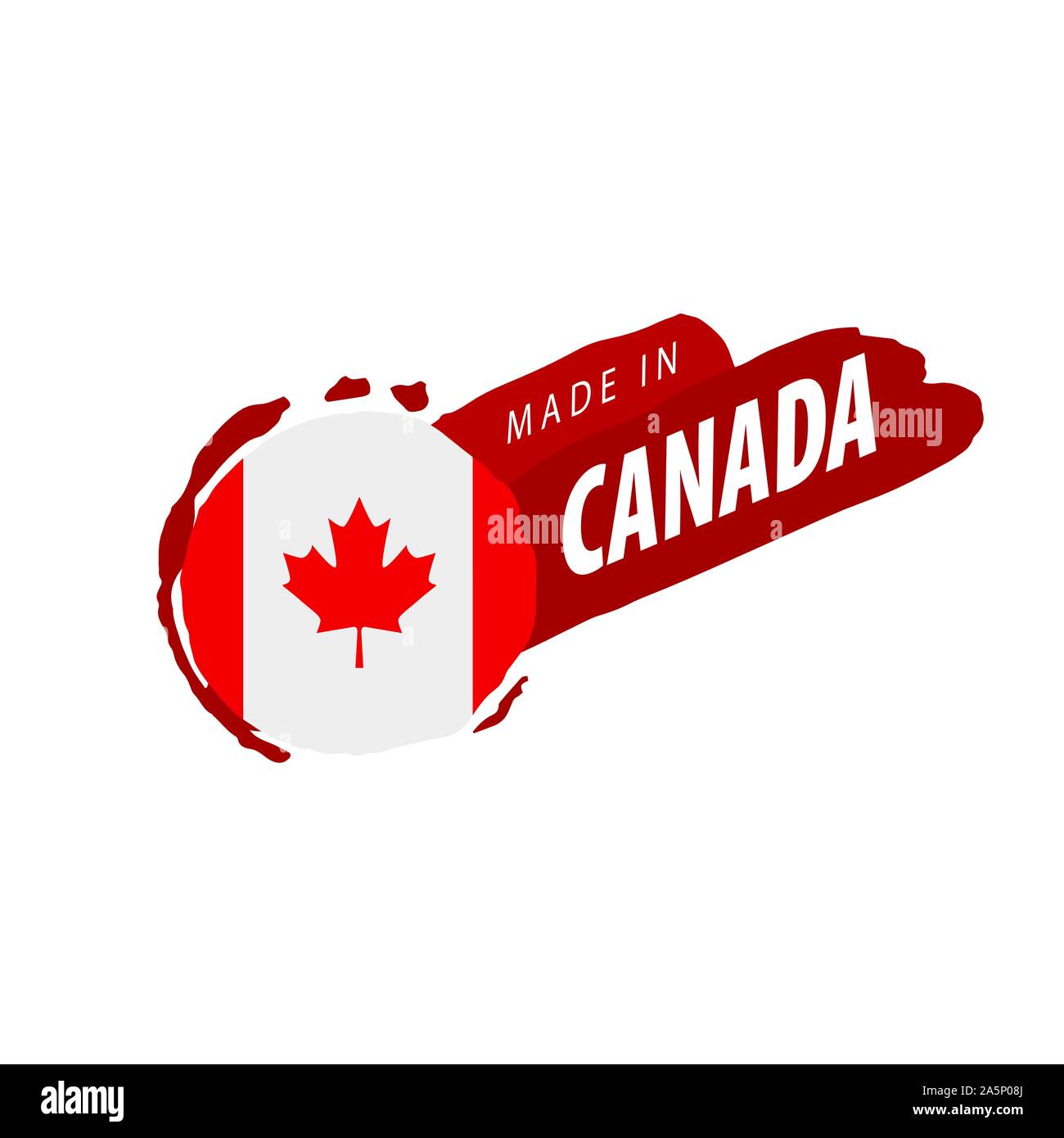 Canada flag, vector illustration on a white background Stock Vector ...