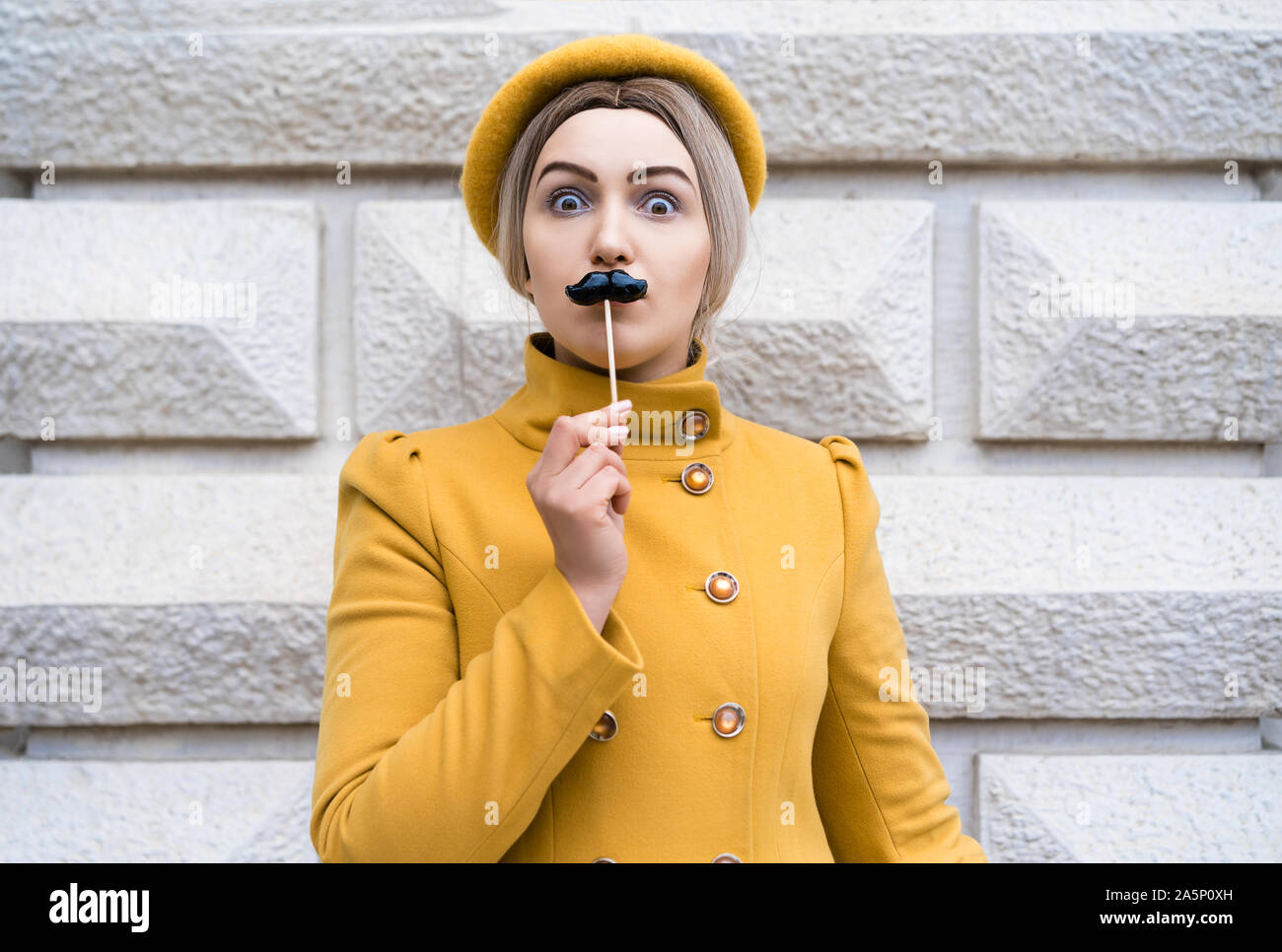 Adult funny face disguise hi-res stock photography and images - Alamy