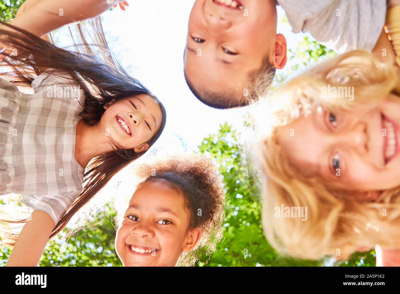 Children in multicultural kindergarten as a happy community Stock Photo ...