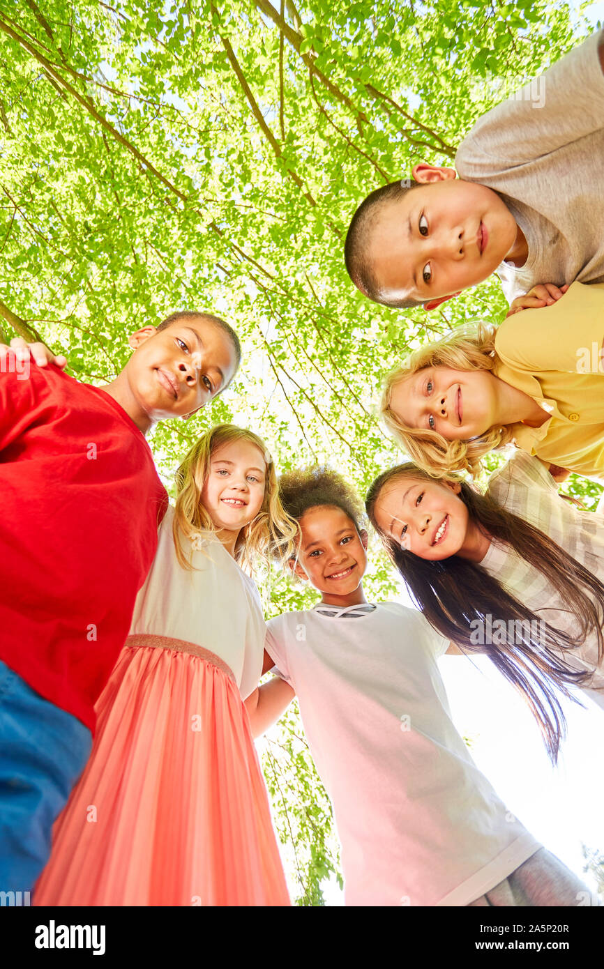 Multicultural children as friends for integration and community Stock ...