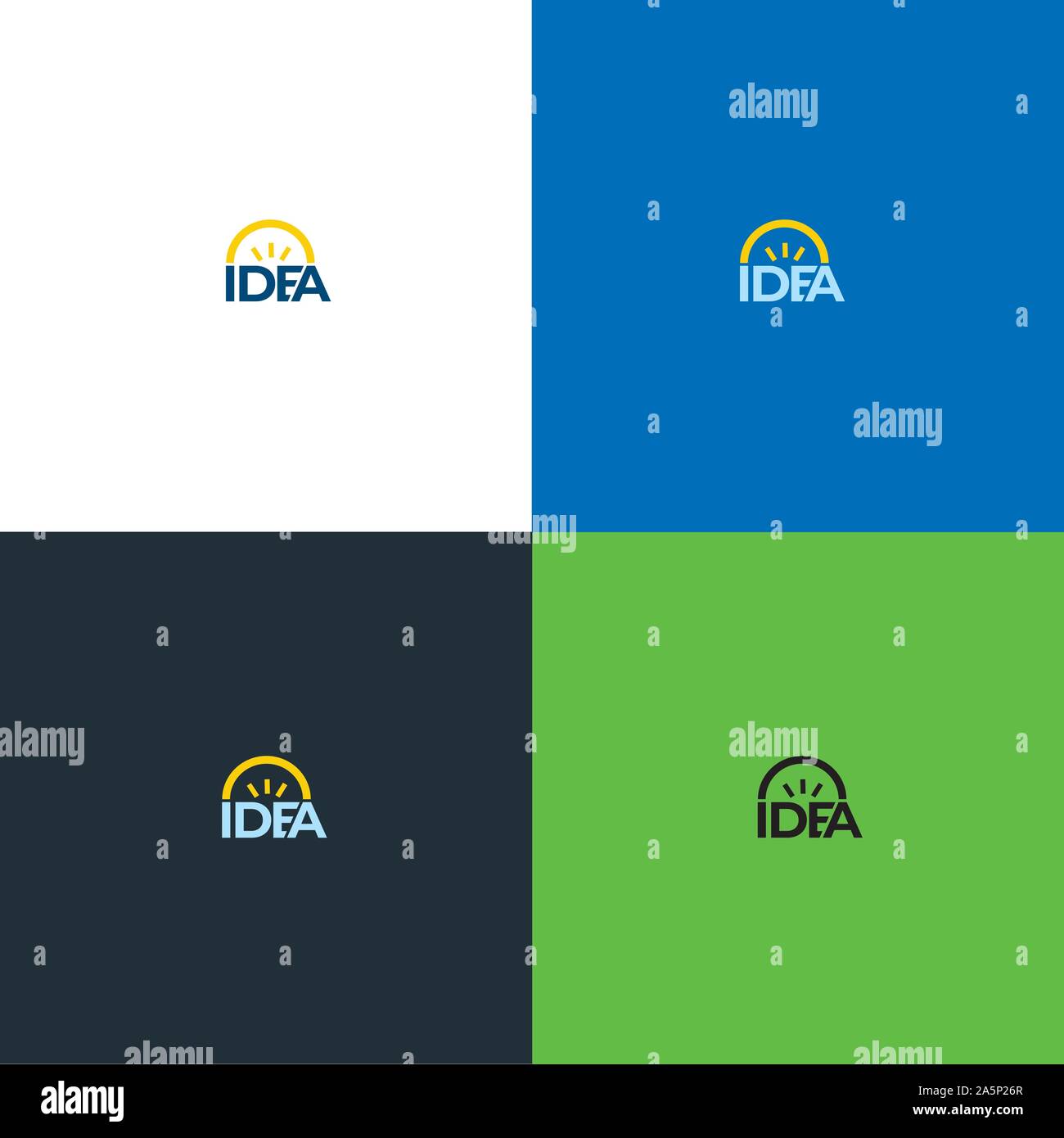 Idea vector logo. Idea icon. Bulb emblem Stock Vector Image & Art - Alamy