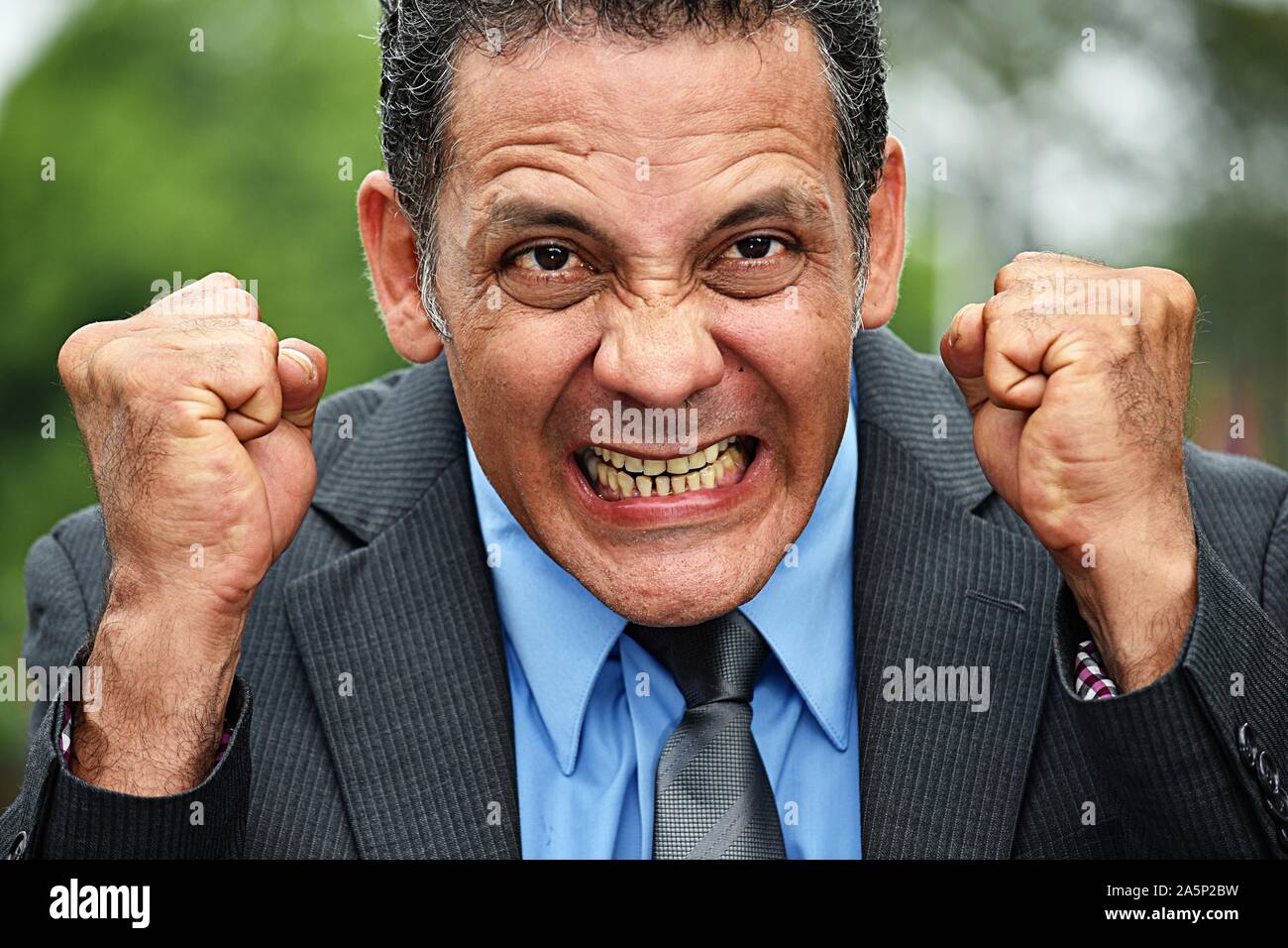 An Anxious Adult Business Man Stock Photo - Alamy