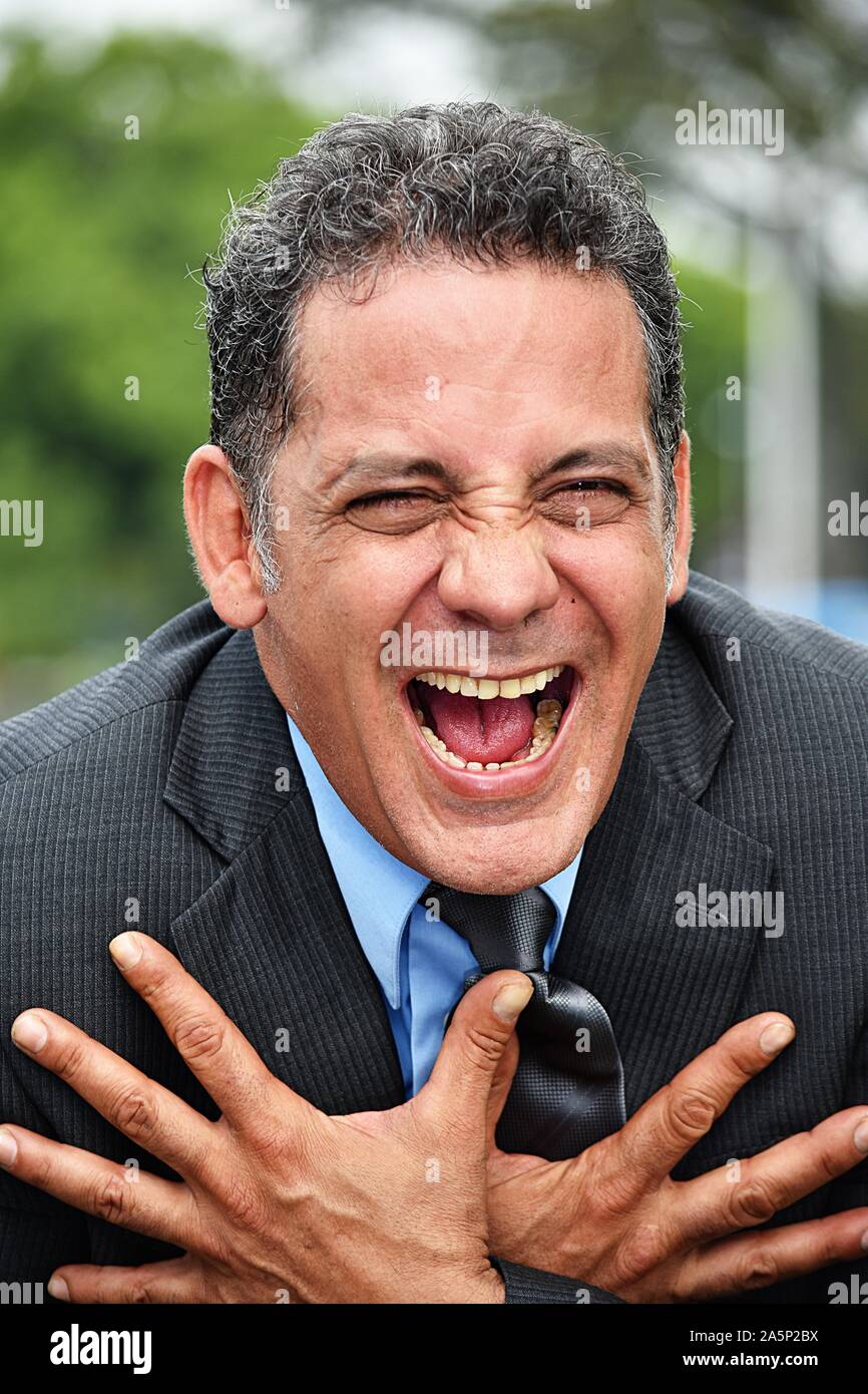 Business Man And Laughter Stock Photo - Alamy