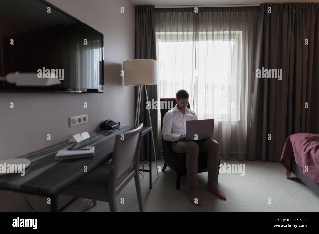 Computer desk light bedroom hi-res stock photography and images - Alamy