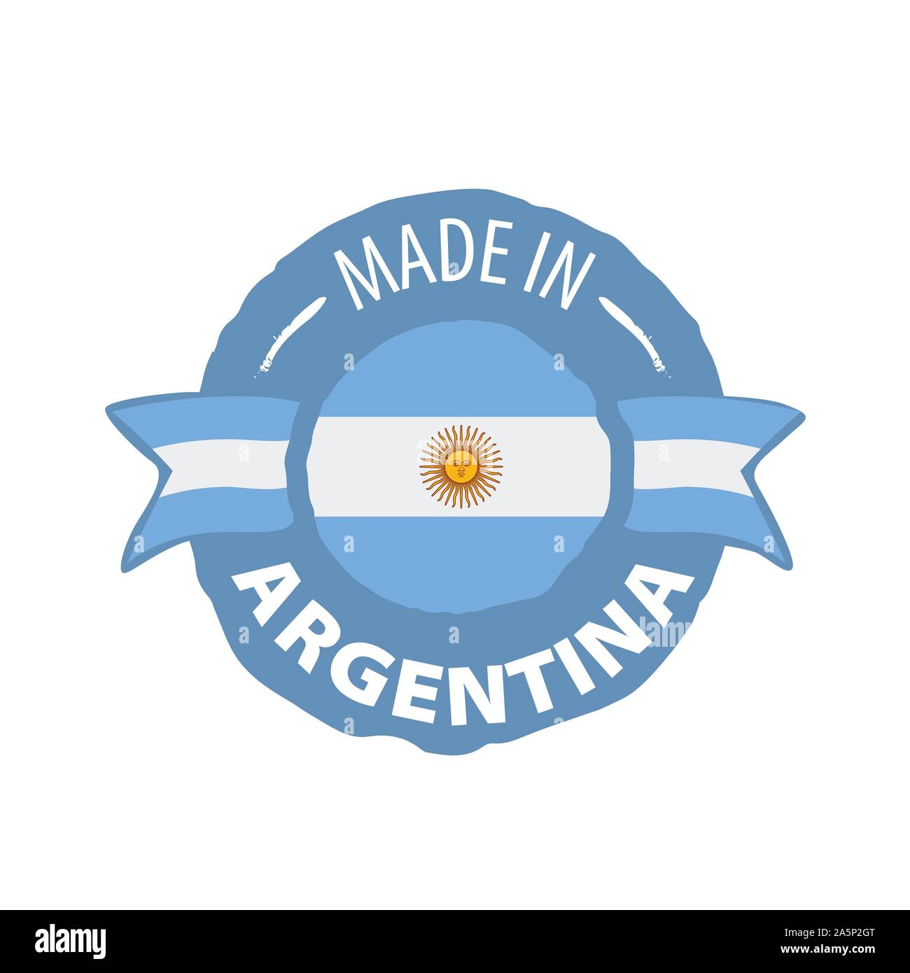 Argentina flag, vector illustration on a white background Stock Vector ...