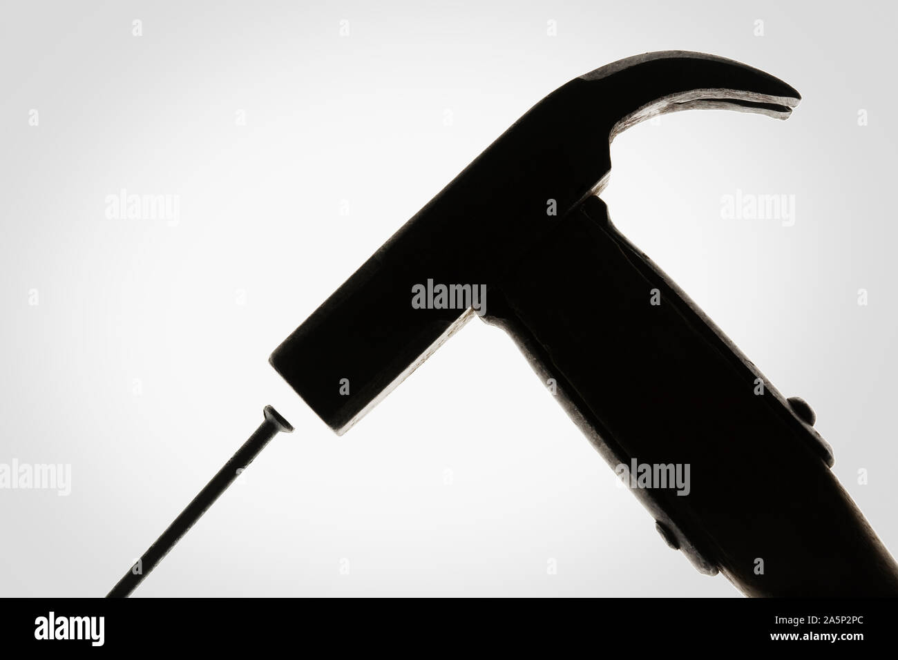 Nail hammer silhouette hi-res stock photography and images - Alamy