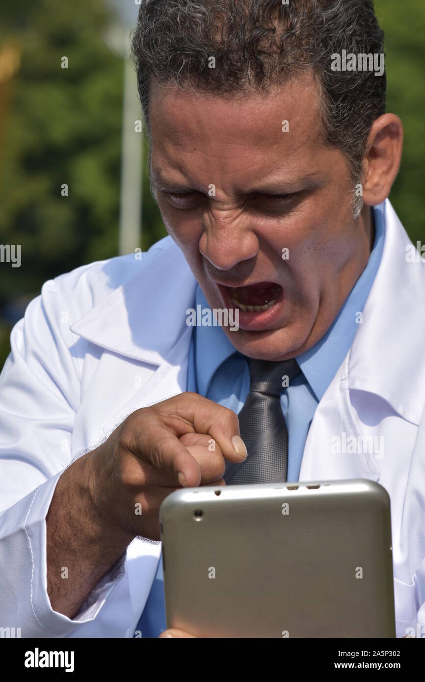 Angry doctor computer hi-res stock photography and images - Alamy