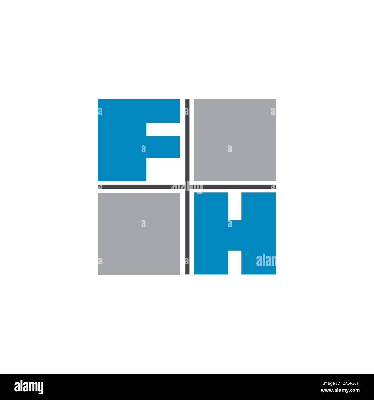 F,H letter logo. Business emblem. Tiles company design element Stock ...