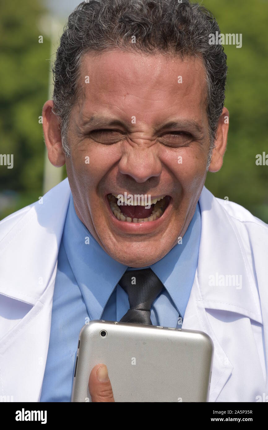 Male Surgeon Laughing Stock Photo - Alamy