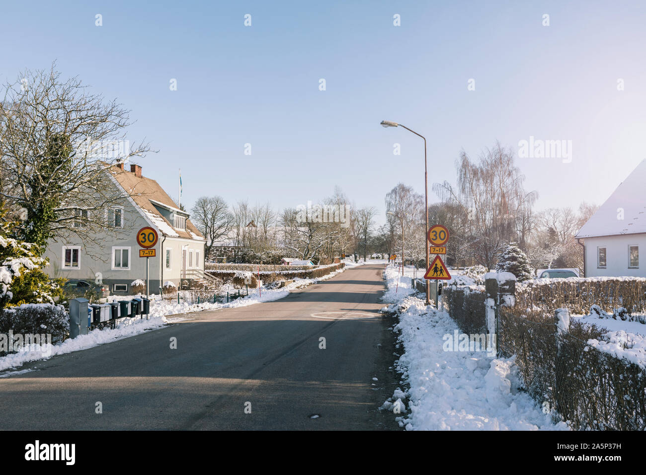 Village residential road hi-res stock photography and images - Alamy