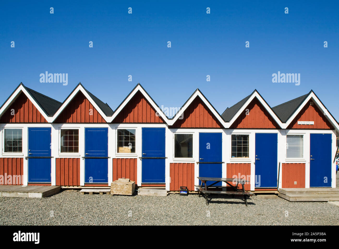 Small huts on beach Stock Photo - Alamy