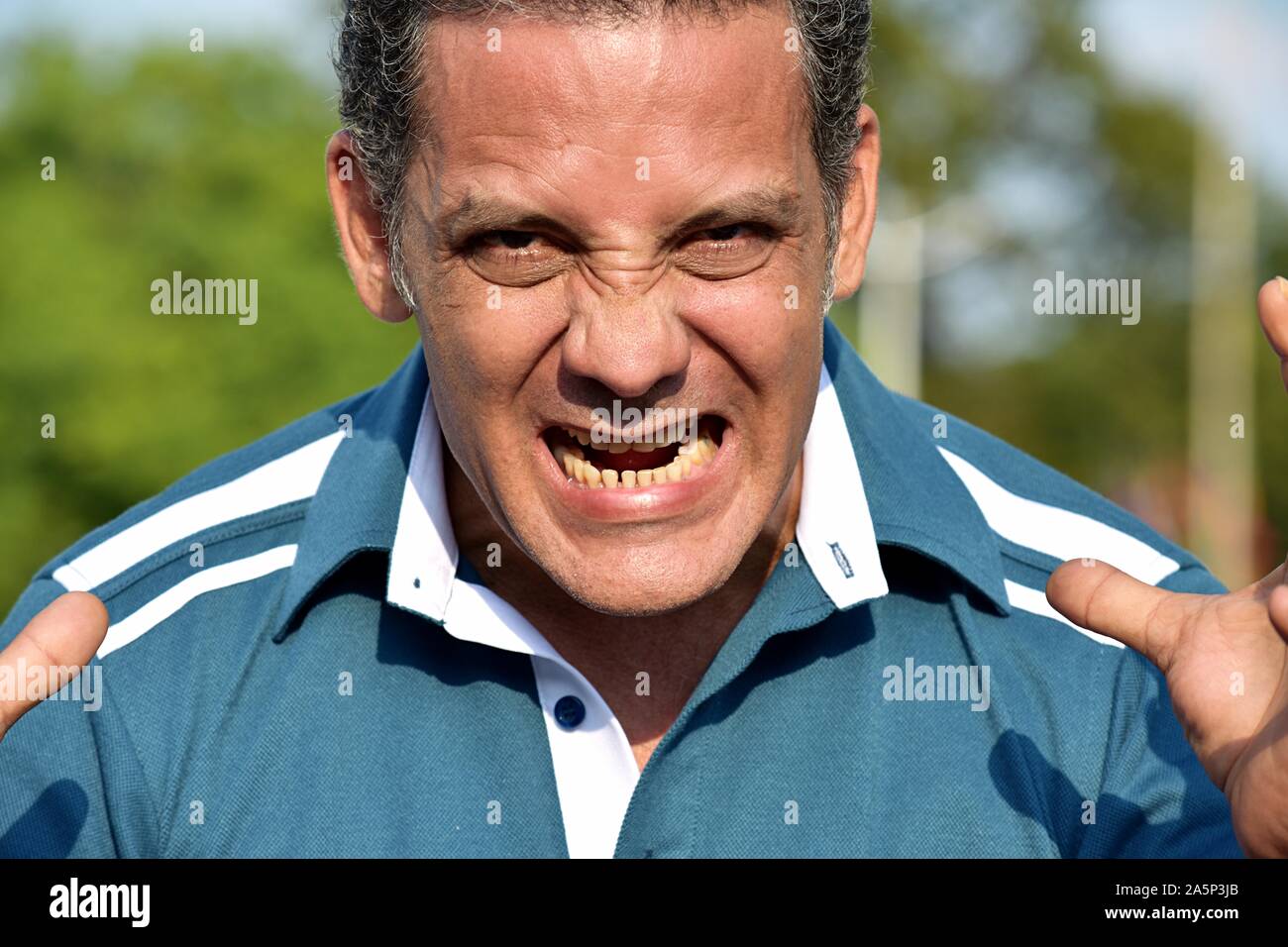 An Angry Adult Male Stock Photo - Alamy