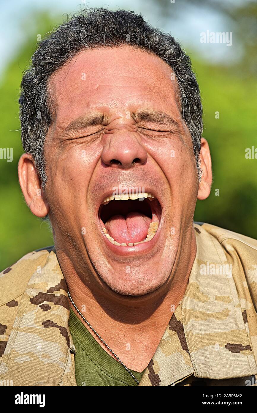 An Enlisted Soldier Recruit And Anxiety Stock Photo - Alamy