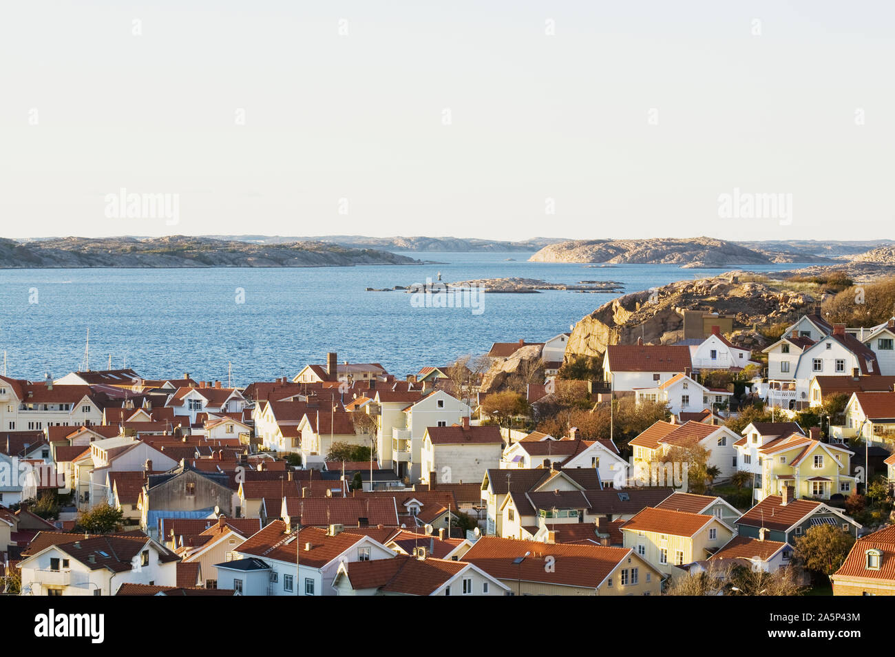 Town by sea Stock Photo - Alamy