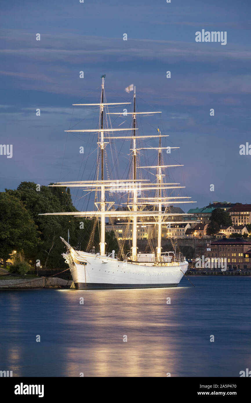 Sailboat in quay Stock Photo - Alamy