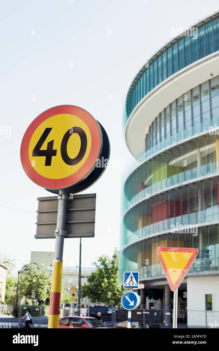 Road sign in street Stock Photo - Alamy