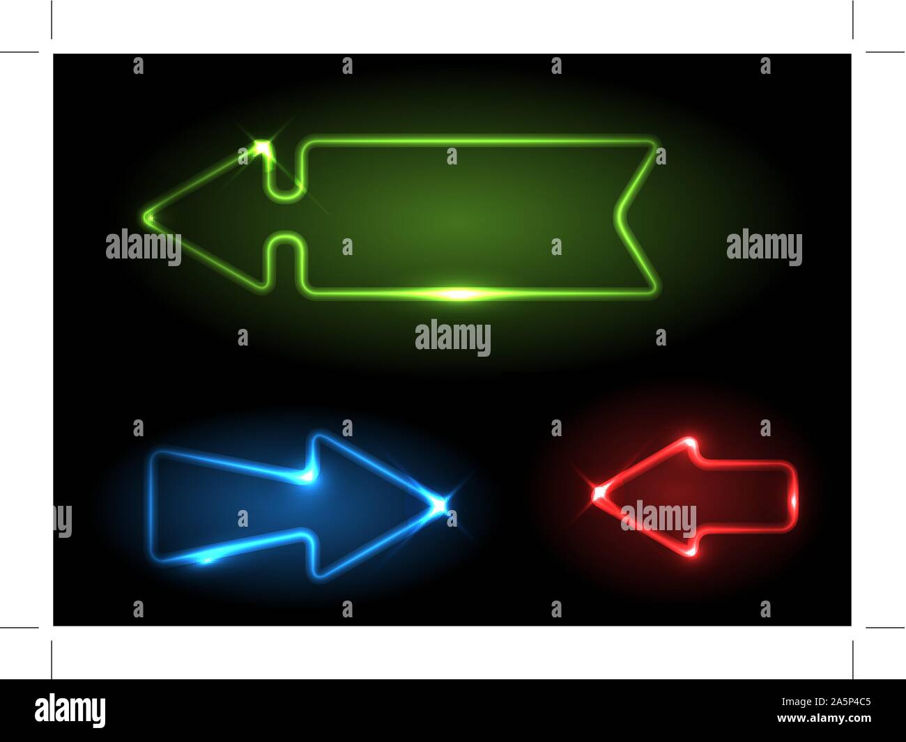 Neon sign red blue arrow Stock Vector Images - Alamy