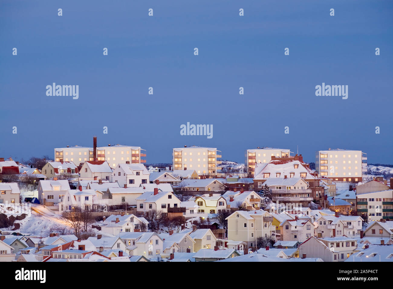 Buildings at winter Stock Photo - Alamy