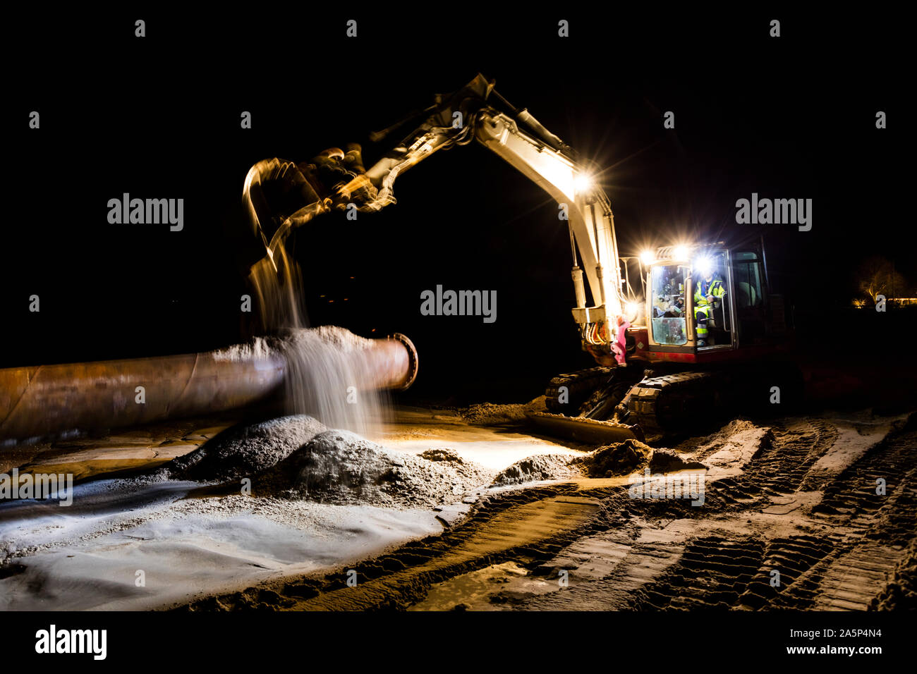 Digger at work Stock Photo - Alamy