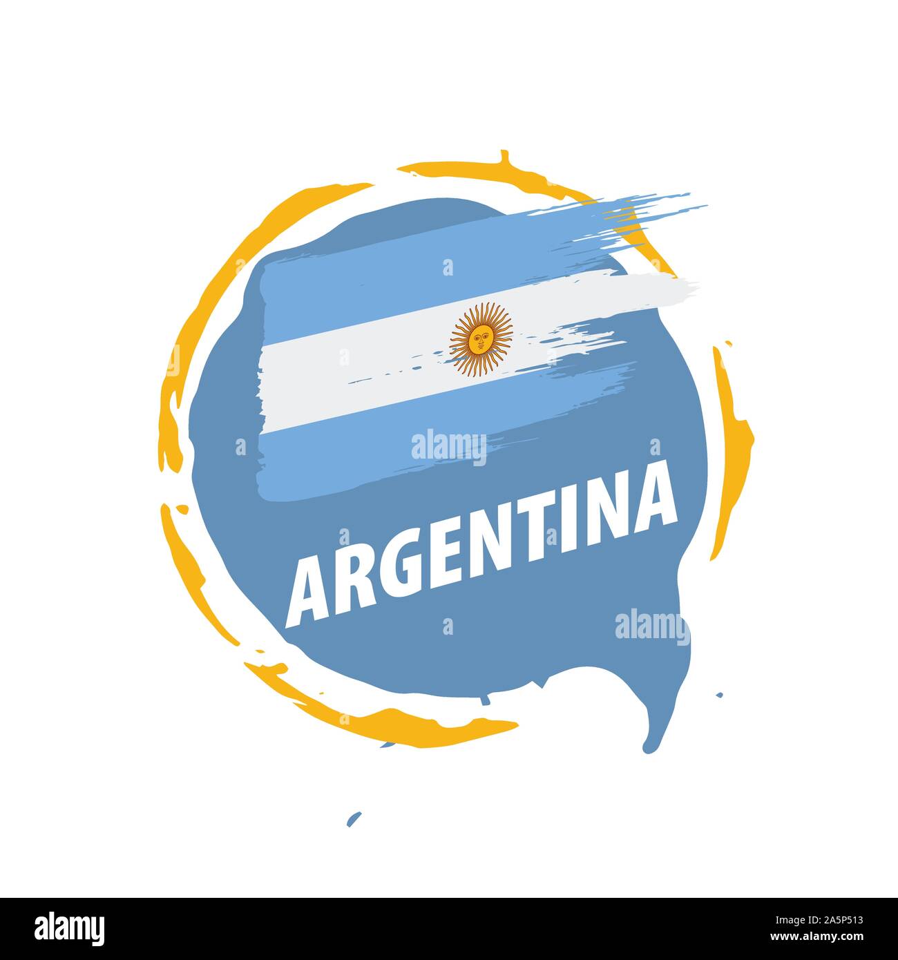 Argentina flag, vector illustration on a white background Stock Vector ...