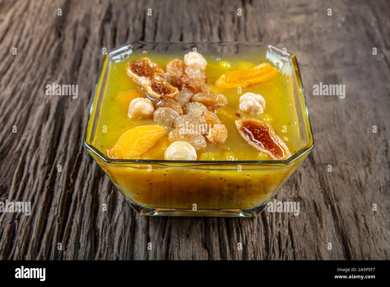Traditional Turkish dessert ashure, close-up (Noah's Pudding Stock ...
