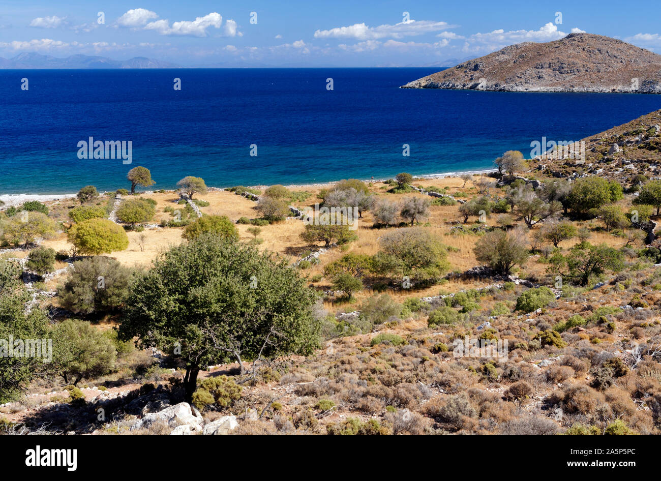 Lethra Beach, Tilos, Dodecanese islands, Southern Aegean, Greece Stock ...