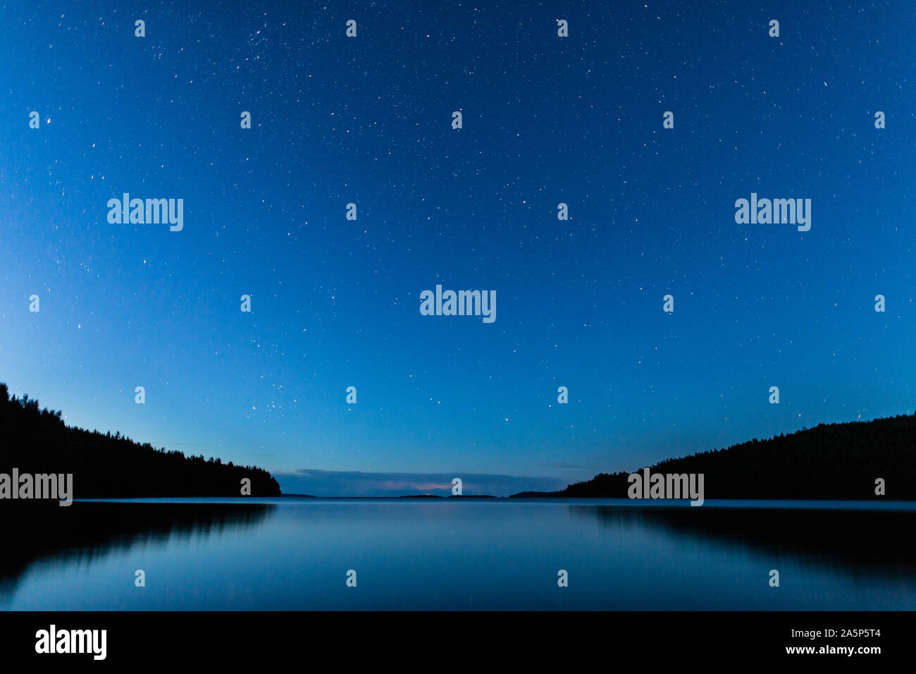Lake at night Stock Photo - Alamy