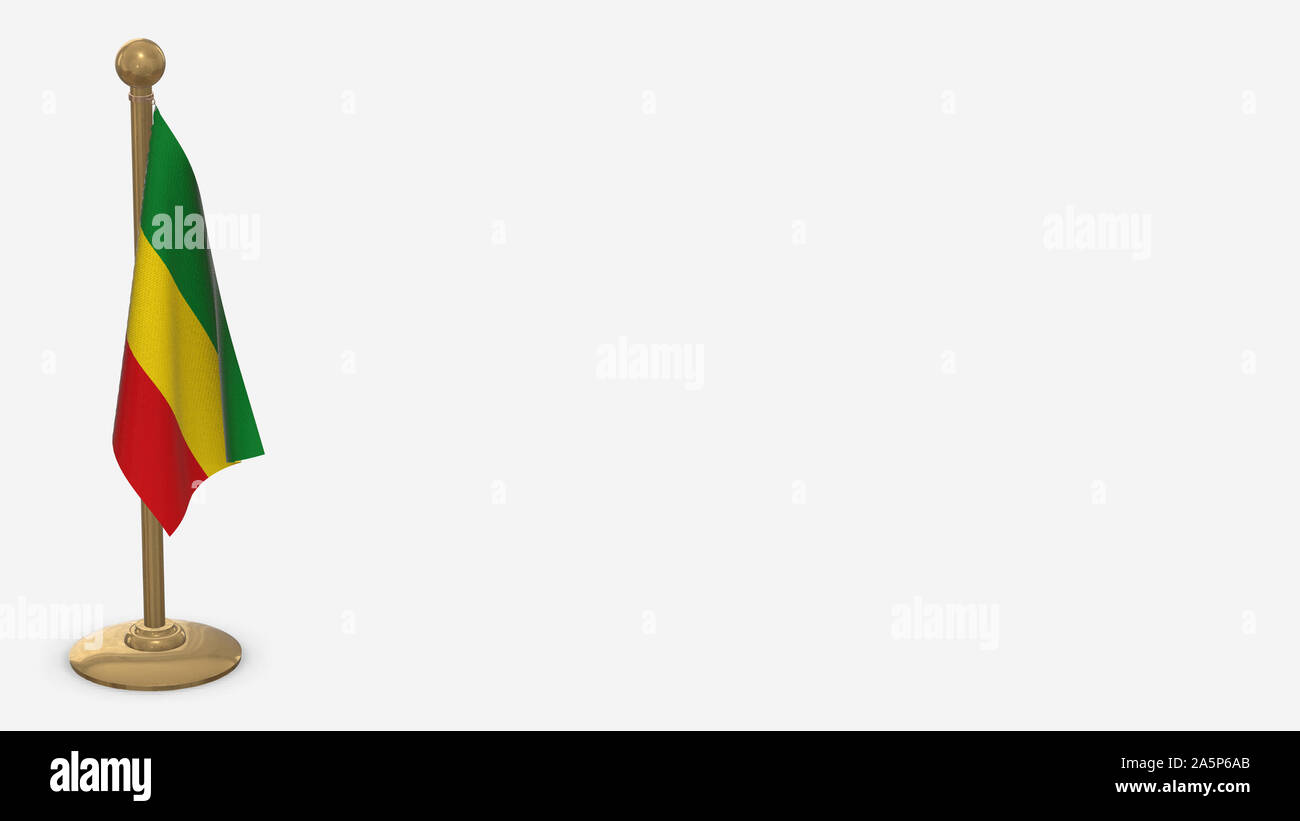 Carchi 3D flag illustration hanging on golden flagpole. Isolated on ...