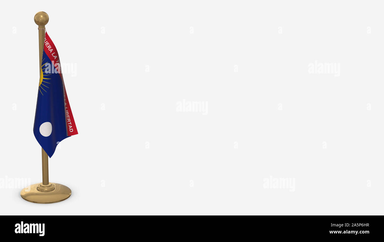 Falcon 3D flag illustration hanging on golden flagpole. Isolated on ...