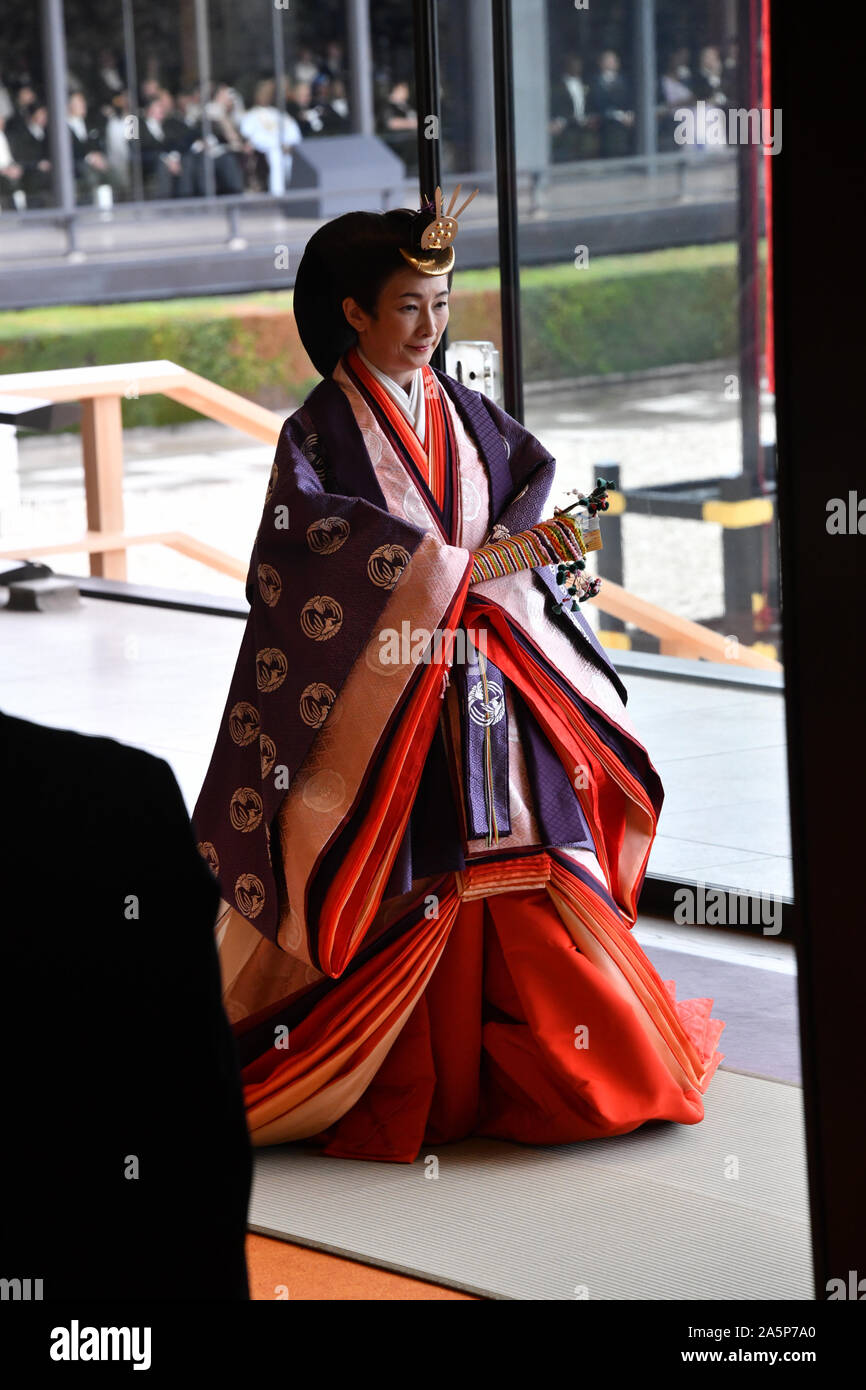 Tokyo, Japan. 22nd Oct, 2019. Enthronement ceremony of Emperor Naruhito ...