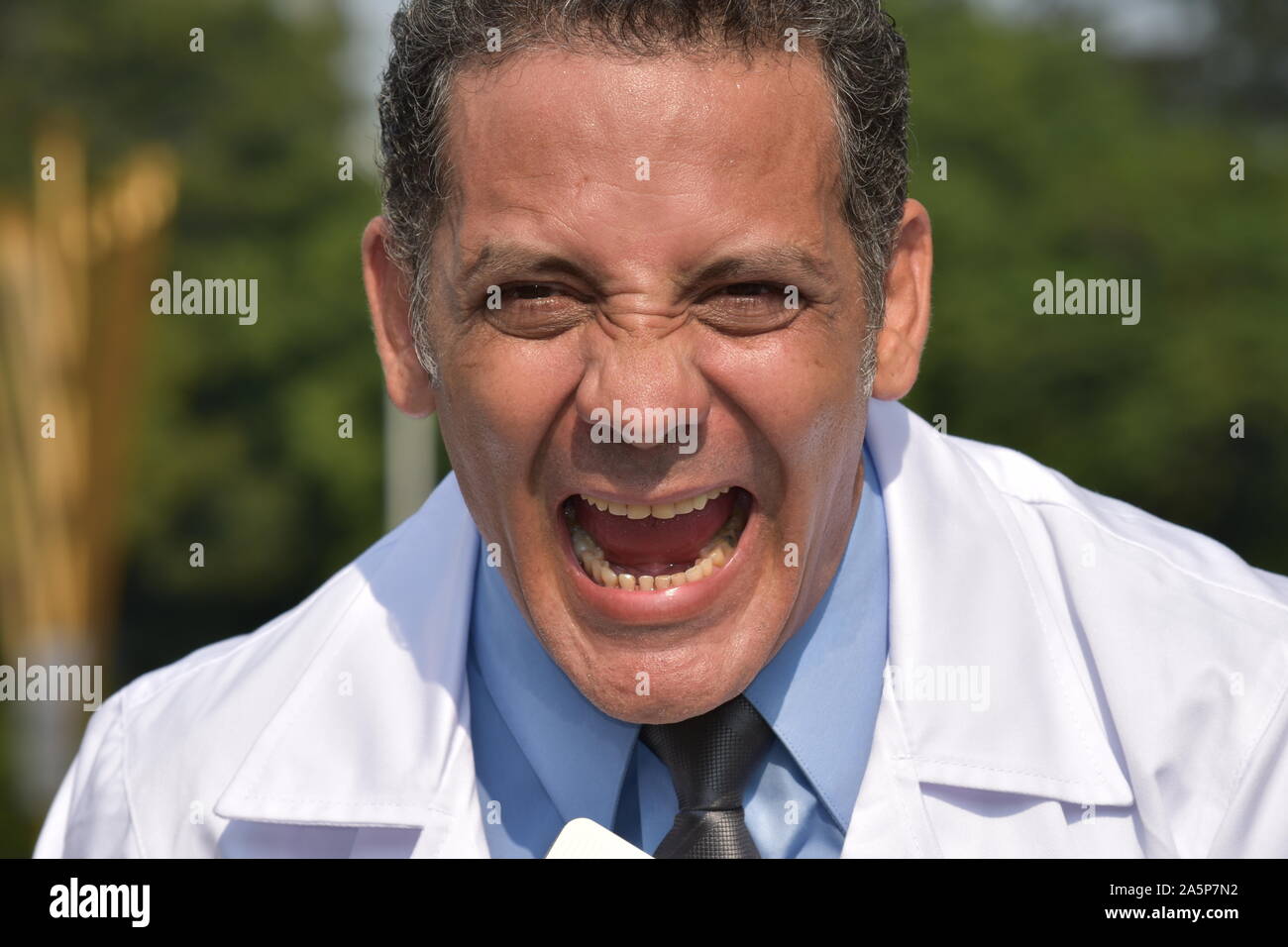 An Angry Male Medical Professional Stock Photo - Alamy