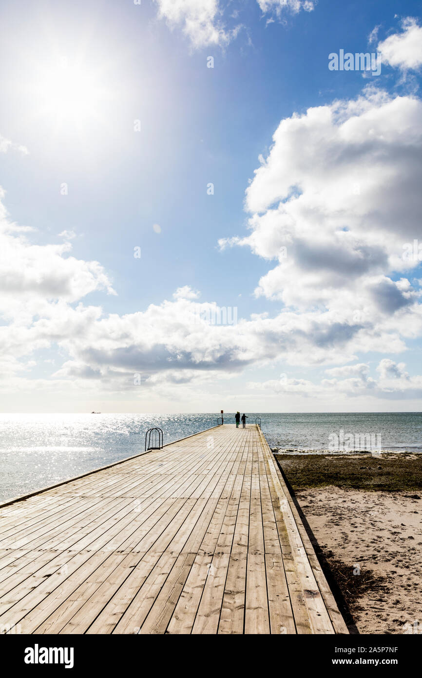 Wooden jetty at sea Stock Photo - Alamy