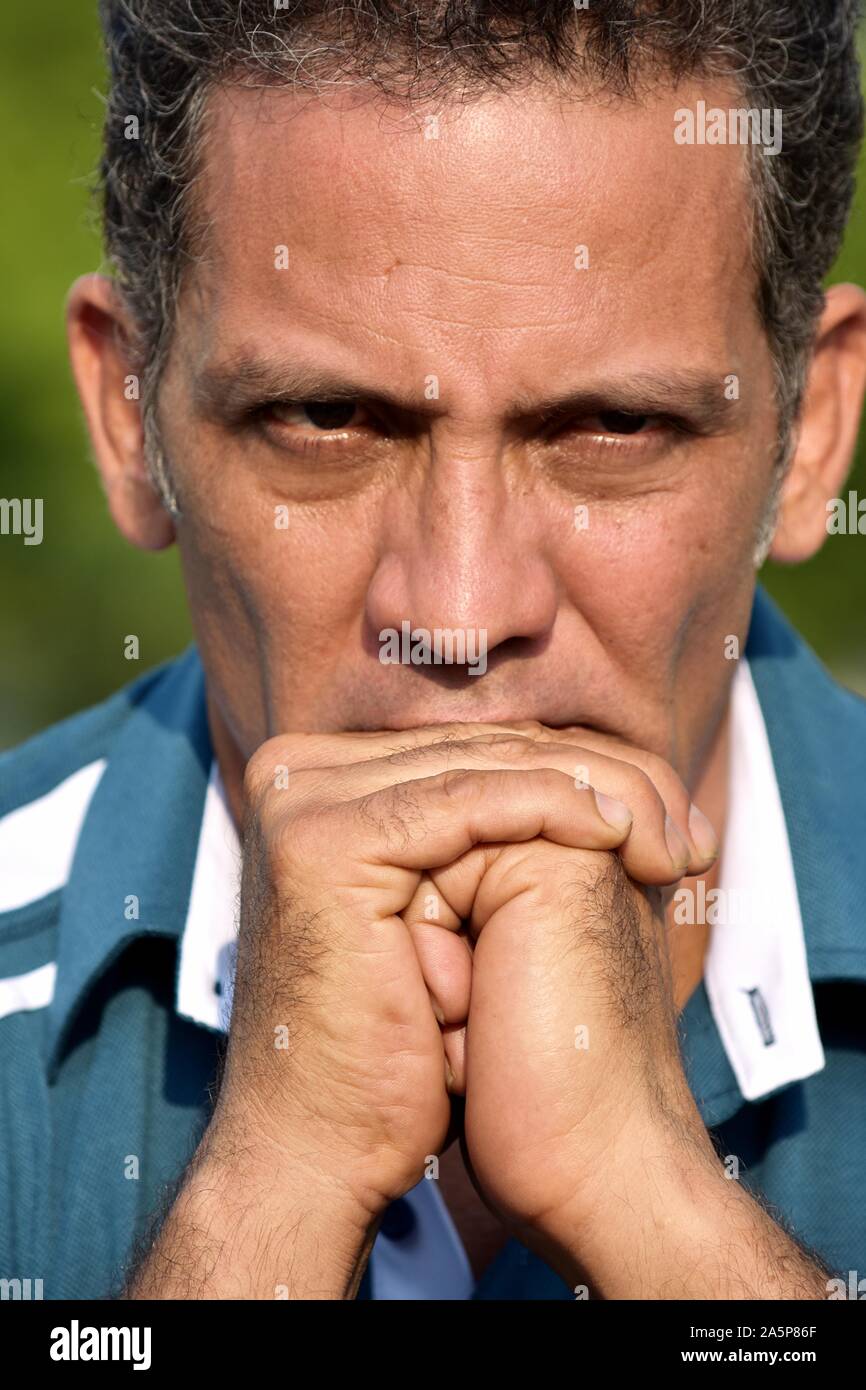 Worrisome Male Man Stock Photo - Alamy