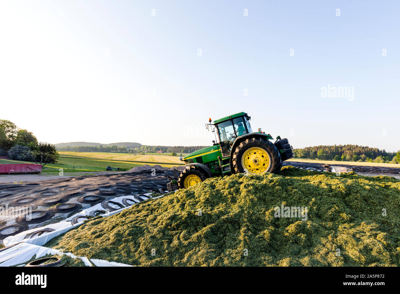 Tractor at work Stock Photo - Alamy