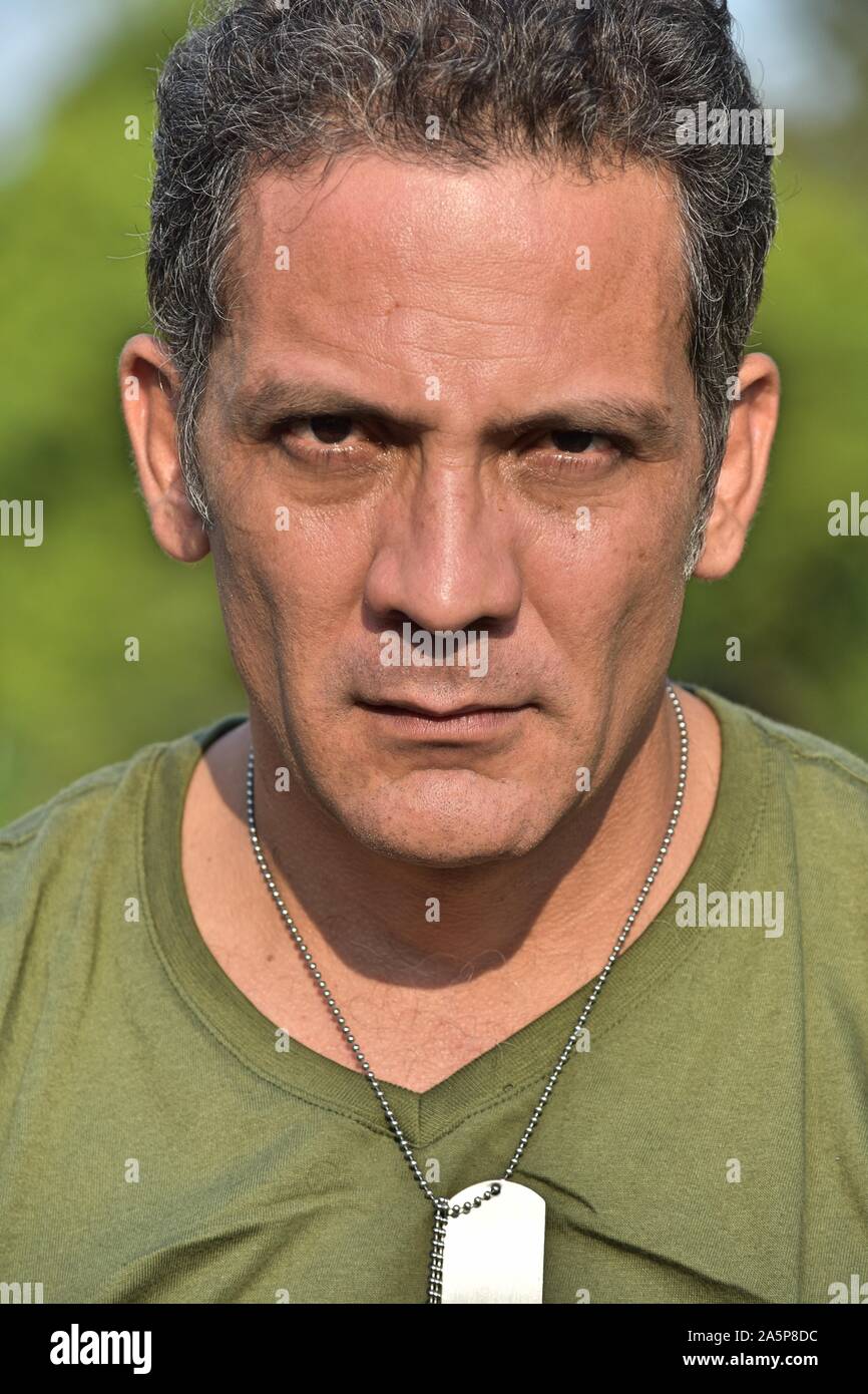 Serious Male Soldier Stock Photo - Alamy
