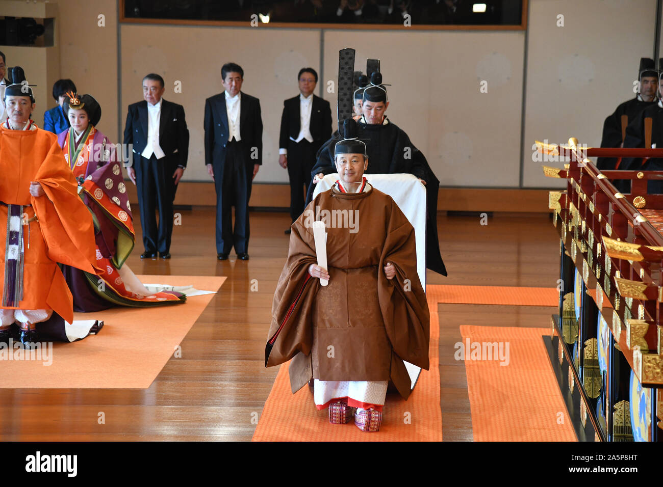 Tokyo, Japan. 22nd Oct, 2019. Enthronement ceremony of Emperor Naruhito ...