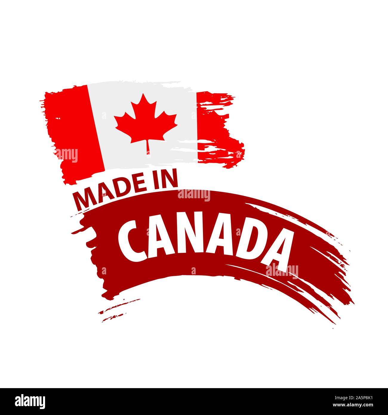 Canada flag, vector illustration on a white background Stock Vector ...