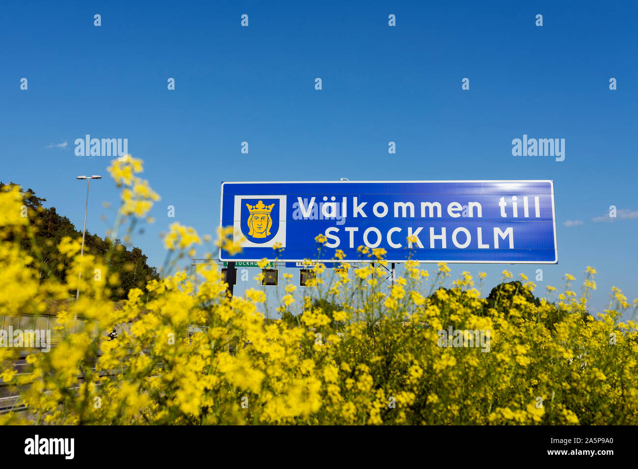 Welcome to Stockholm sign, Stockholm, Sweden Stock Photo - Alamy