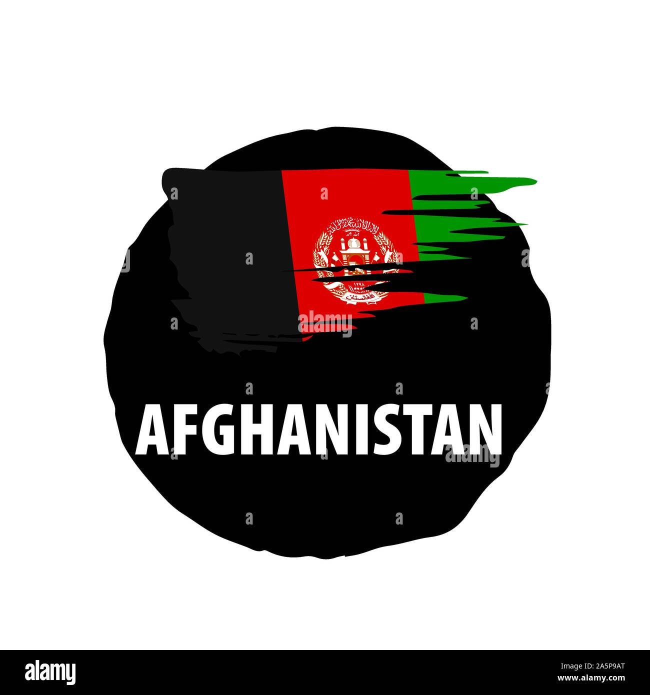 Afghanistan flag, vector illustration on a white background Stock ...