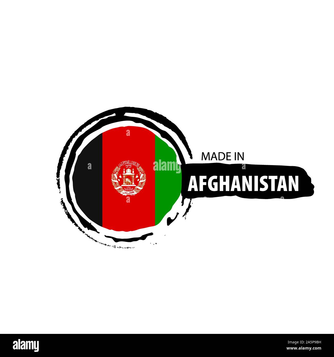 Afghanistan flag, vector illustration on a white background Stock ...