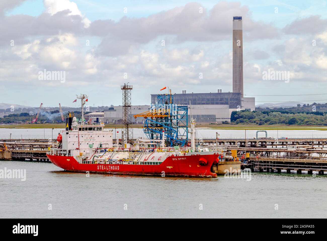 Gas Spirt, Stealthgas, LPG tanker moored at Fawley Refinery in ...