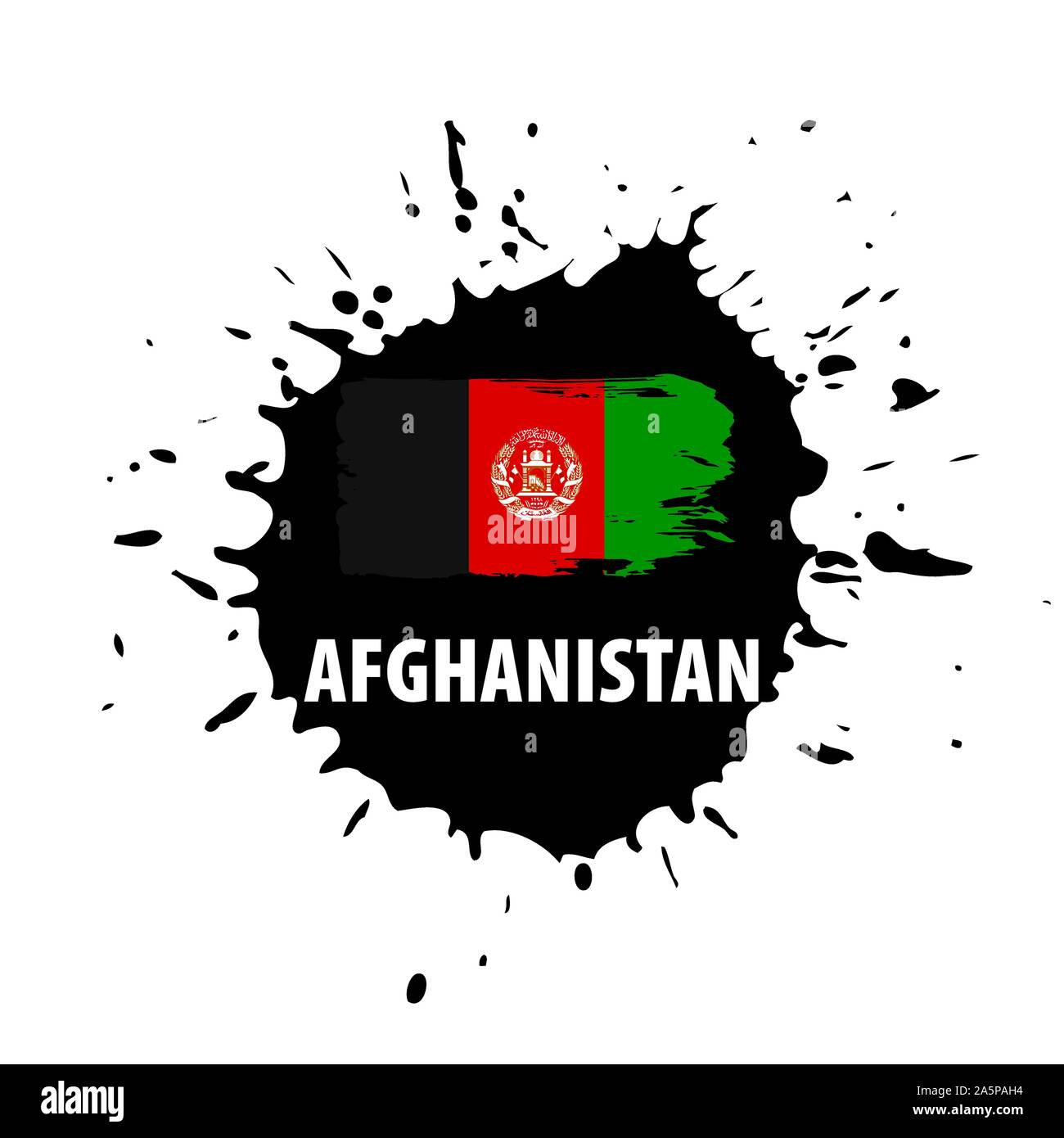Afghanistan flag, vector illustration on a white background Stock ...