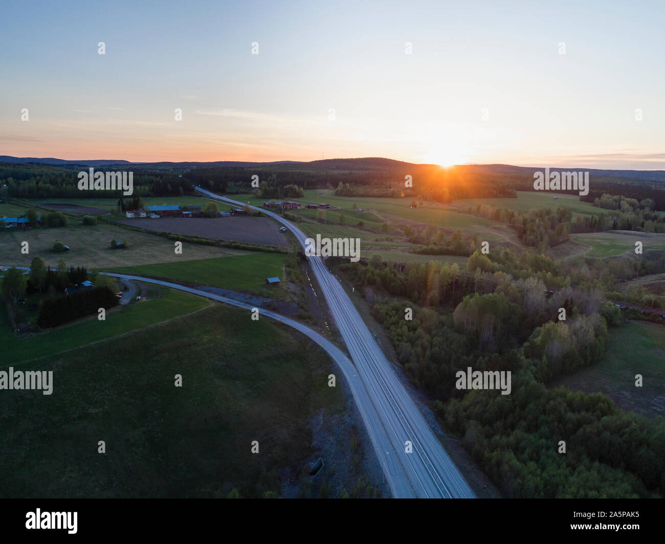Sunset at rural area hi-res stock photography and images - Alamy