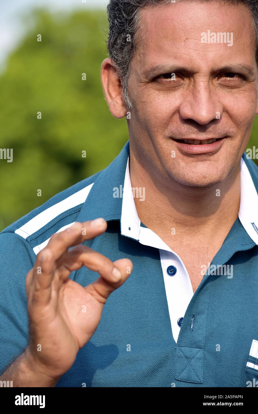 Man And Okay Sign Stock Photo - Alamy
