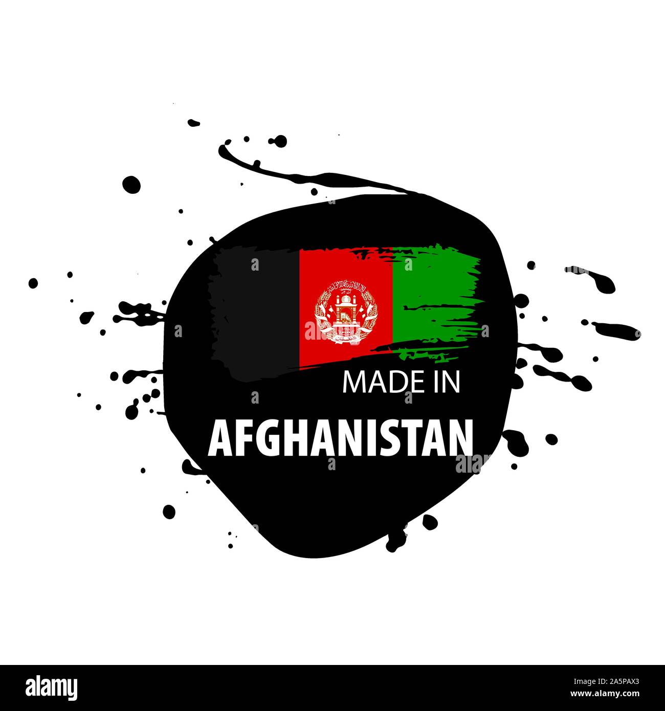 Afghanistan flag, vector illustration on a white background Stock ...