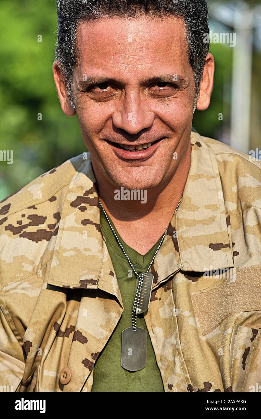 Smiling Military Male Soldier Stock Photo - Alamy