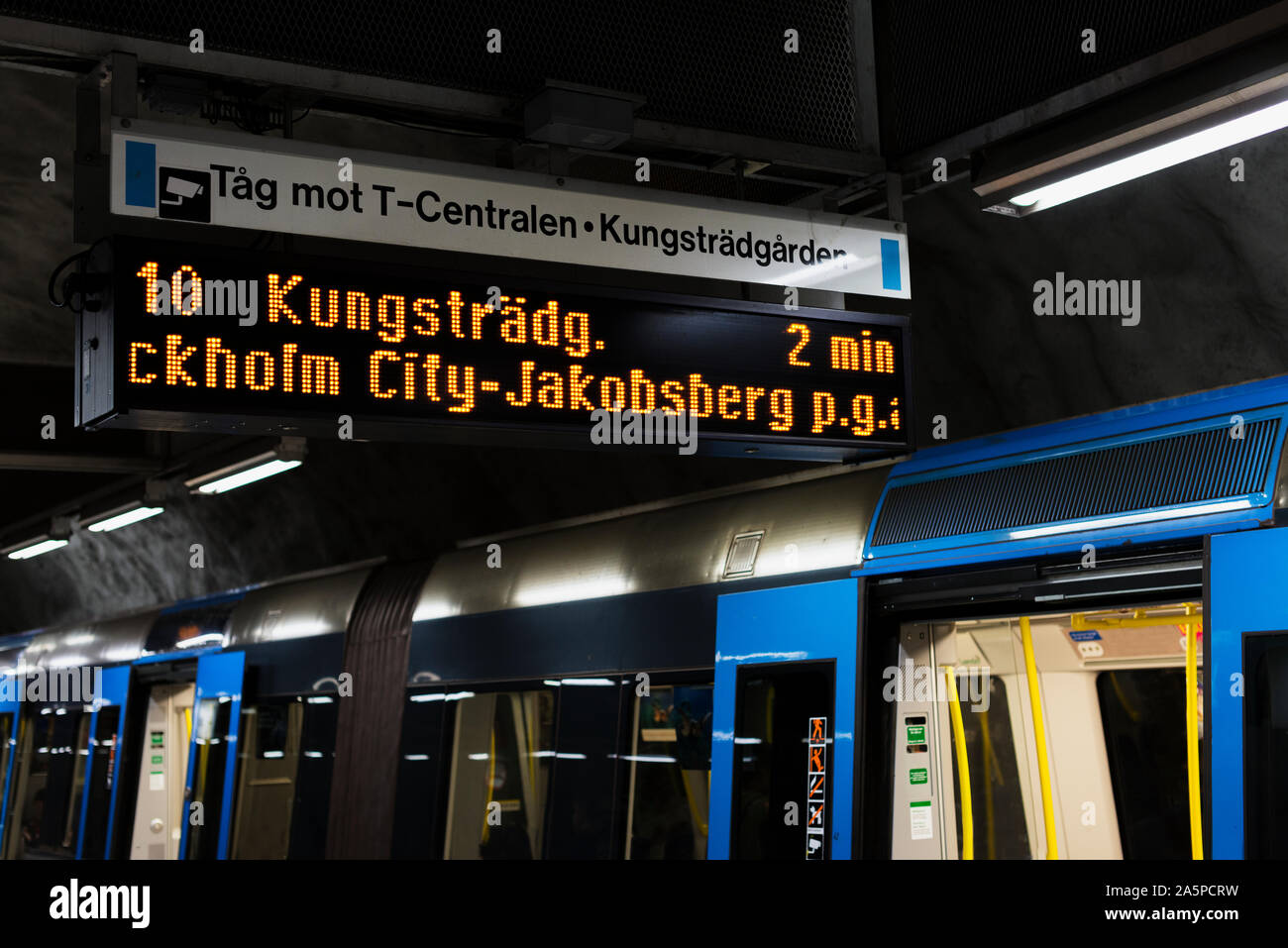 Informational sign in metro station Stock Photo - Alamy