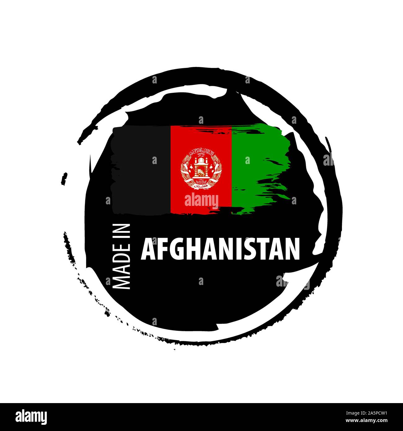 Afghanistan flag, vector illustration on a white background Stock ...